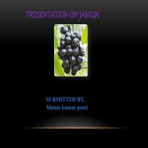 jamun ppt by Manas. | PPTX