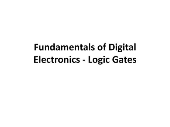 Logic gates | PPT