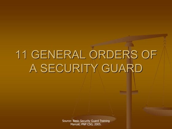 8. SECURITY GUARD CREED, CODE OF CONDUCT, COPE.pptx | Crime & Harmful ...