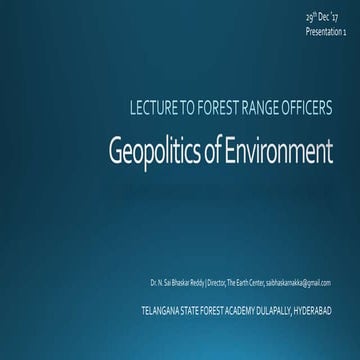 Geopolitics of environment | PPTX
