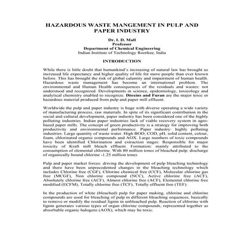 11 HAZARDOUS WASTE MANGEMENT IN PULP AND PAPER INDUSTRY.pdf