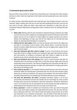 Homework checklist for parents | PDF