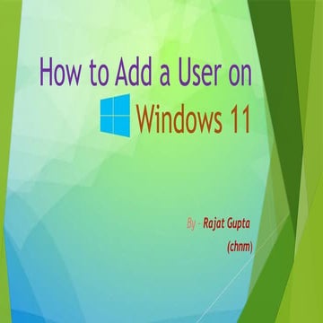 11 How to Add a User on Windows 11 .pptx