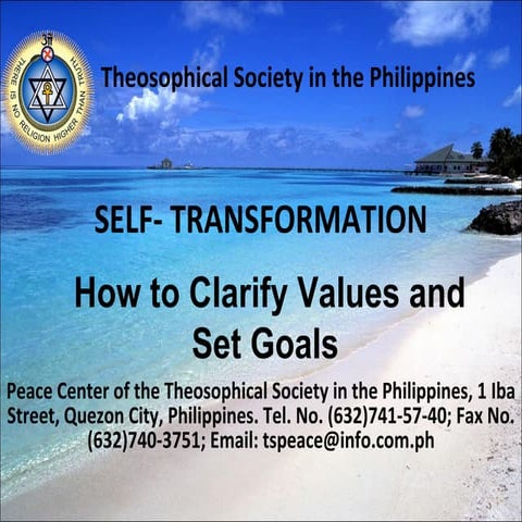 11 How To Clarify Values And Set Goals | PPT