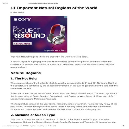 Equitorial regions | PPT