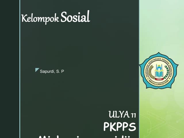 Kelompok Sosial Materi Sosiologi Kelas X Ppt