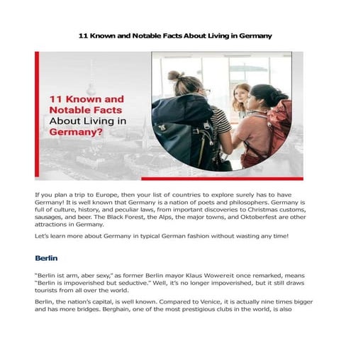 11 Known and Notable Facts About Living in Germany.pptx