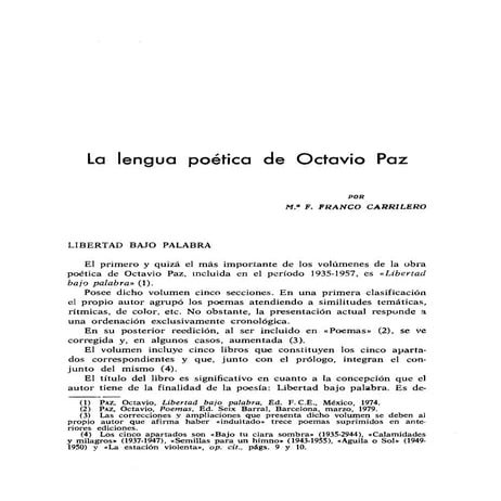 11 la lengua poetica de octavio paz | PDF