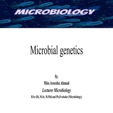 DPT - Microbial genetics | PPTX | Biological Sciences | Science