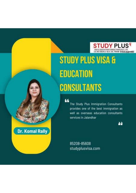 Study the best Visa Consultants in Jalandhar. | PDF
