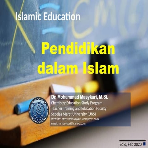 11_Pendidikan dalam Islam pembelajaran matkul agama | PPTX