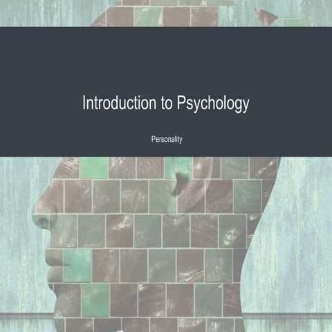 Psychology of Personality | PPTX