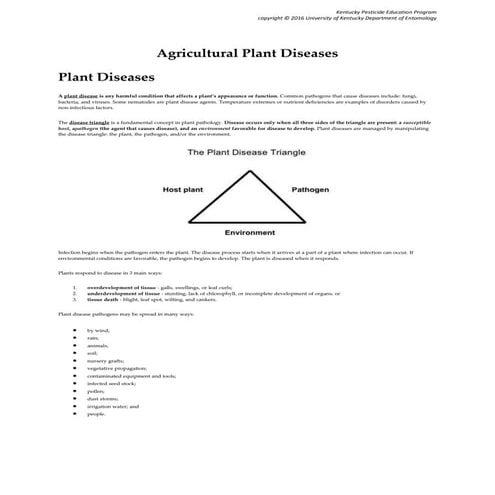 Agricultural plant diseases and their classification | PDF