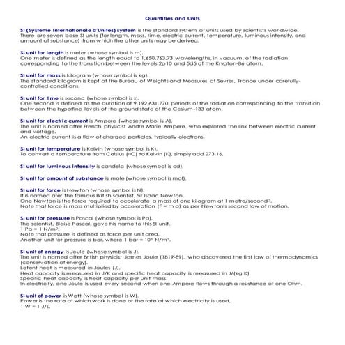 11 phy quantities and units handout 1 | DOCX | Physics | Science