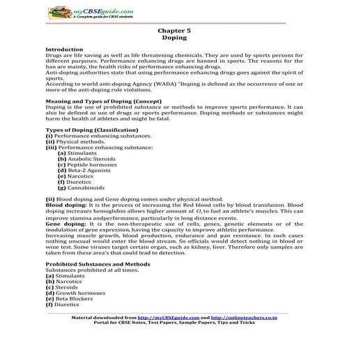 11 physical education_keynotes_ch05_doping | PDF