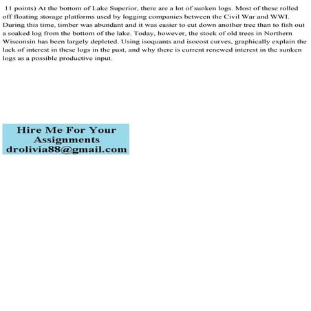 11 points) At the bottom of Lake Superior, there are a lot of sunken .pdf