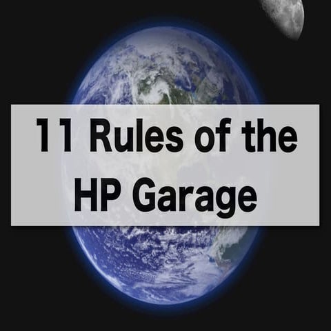 11 Rules of the HP Garage | PDF