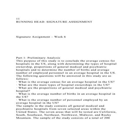 11 RUNNING HEAD SIGNATURE ASSIGNMENT Signature Assign.docx