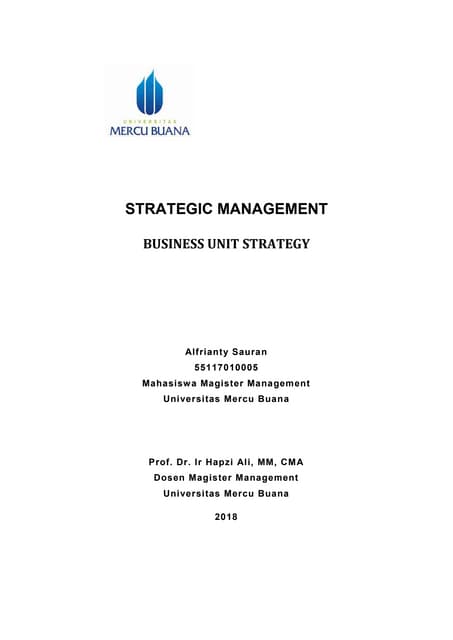 Strategi Unit Bisnis | DOCX