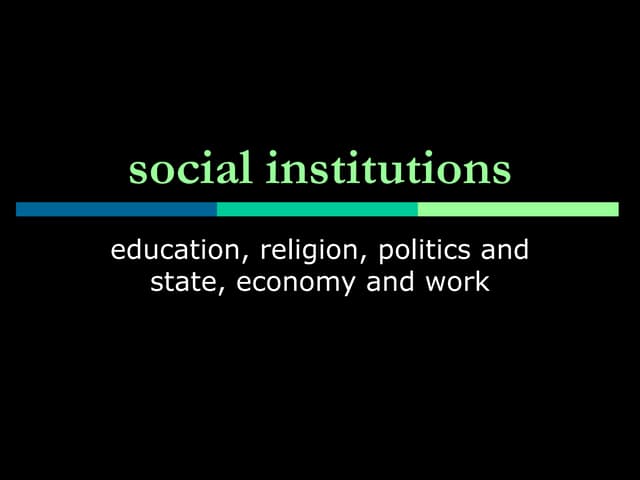 social institution | PPTX