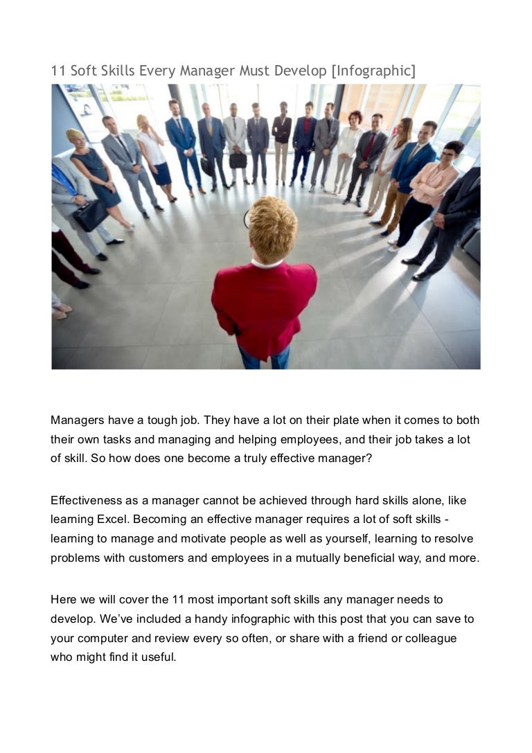 11 soft skills every manager must cultivate [infographic]