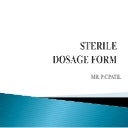 11 sterile dosage form | PPTX