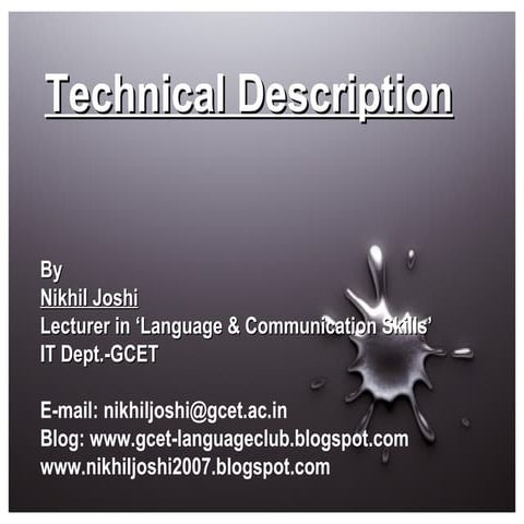 11 technical descriptions | PPT