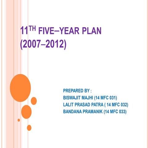 11th five year plan ppt | PPTX