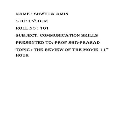 11th hour review | DOCX