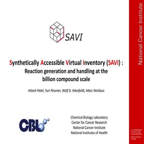 Synthetically Accessible Virtual Inventory (SAVI) : Reaction generation ...