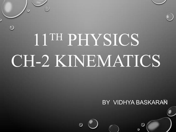 Displacement and Velocity | PPT