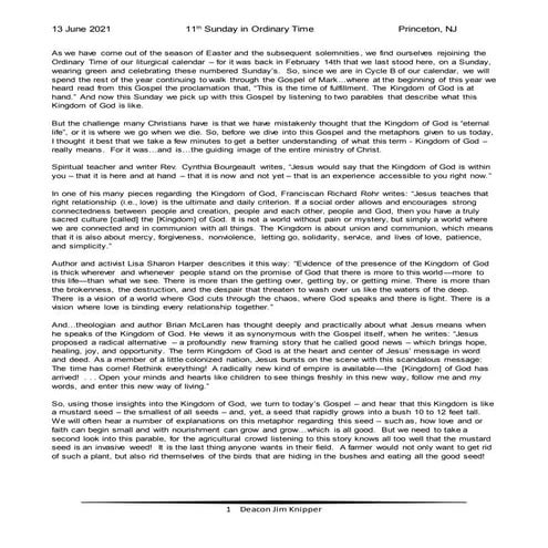 Homily: 11th Sunday in Ordinary Time | DOCX | Christianity | Religion & Spirituality