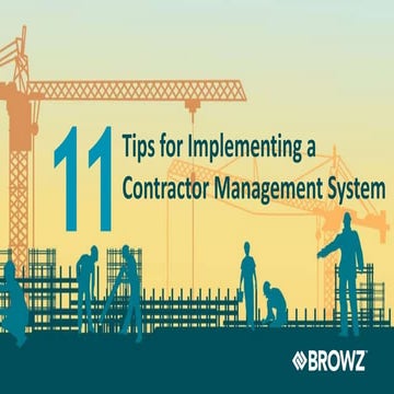 11 Tips for Implementing a Contractor Management System | PPTX