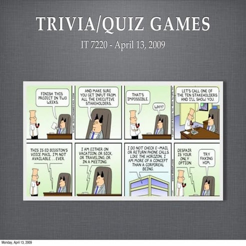 Trivia/Quiz Games | PDF