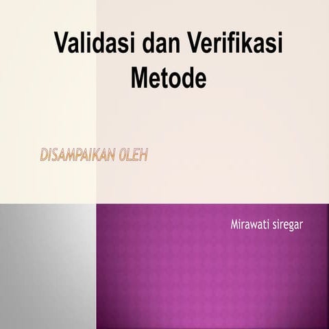 Verifikasi dan Validasi Metode Pemeriksaan Laboratorium Klinik Bagian 1 | PDF