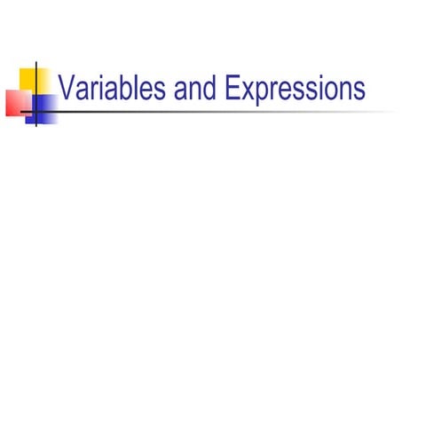 variables_expressions | PPT
