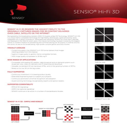 SENSIO Hi-Fi 3D | PDF