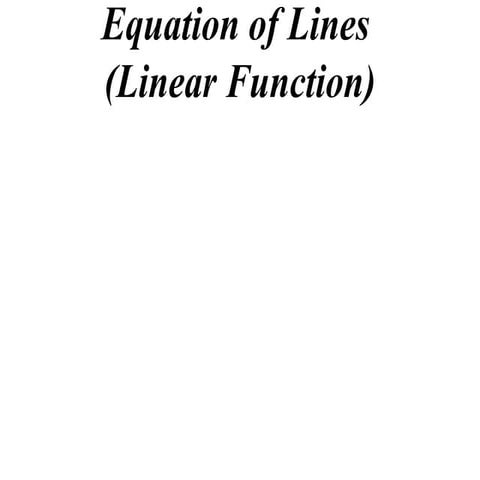 11 X1 T05 03 Equation Of Lines | PPT