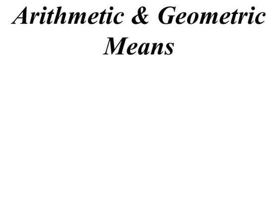 Geometric sequences and geometric means | PPTX
