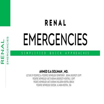 RENAL EMERGENCIES BY AHMED SOLIMAN MD----- | PDF