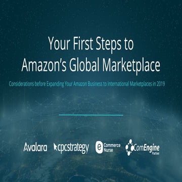 Your First Steps to Amazon’s Global Marketplace | PPT