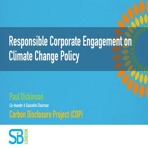 Responsible Corporate Engagement on Climate Change Policy | PPT