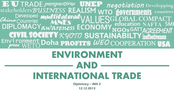 Law for Trade And Environment Under Wto.pptx | Green Solutions | Business