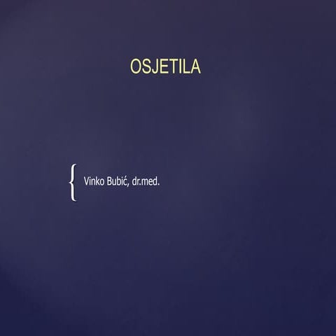 Osjetila čovjeka | PPT