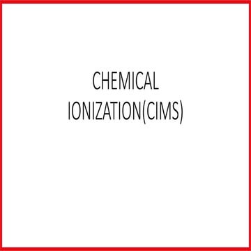 chemicalionization | PPTX