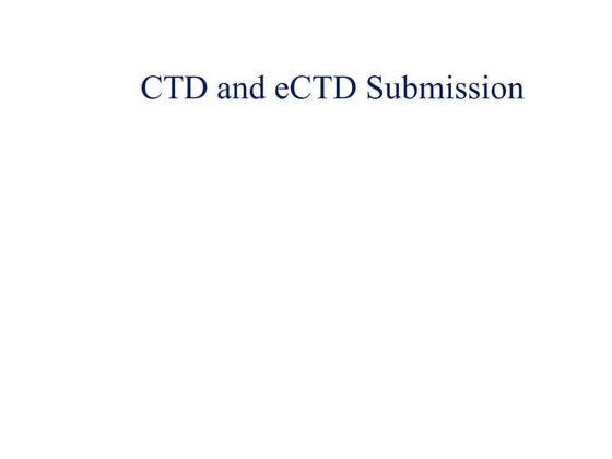 CTD and eCTD | PDF | Pharmaceutical Drugs | Medical Health
