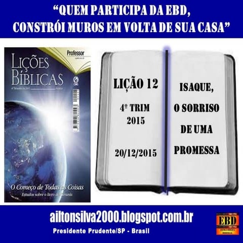 Isaque, o sorriso de uma promessa | PPT