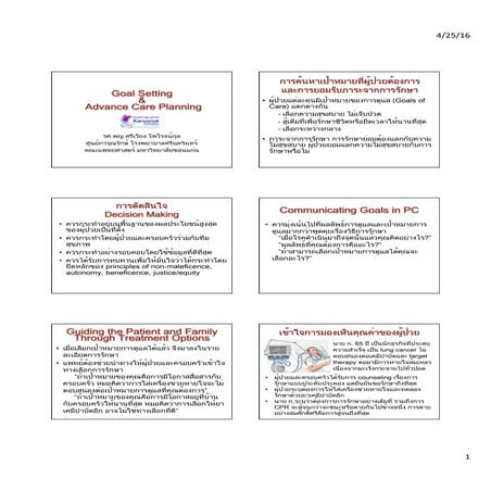 PC12: Goal setting and ACP | PDF