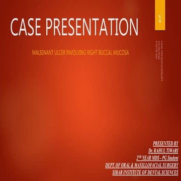 Carcinoma buccal mucosa | PPTX