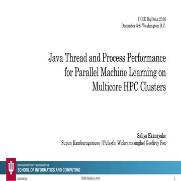 Java Thread And Process Performance For Parallel Machine Learning On Multicore Hpc Clusters Ppt